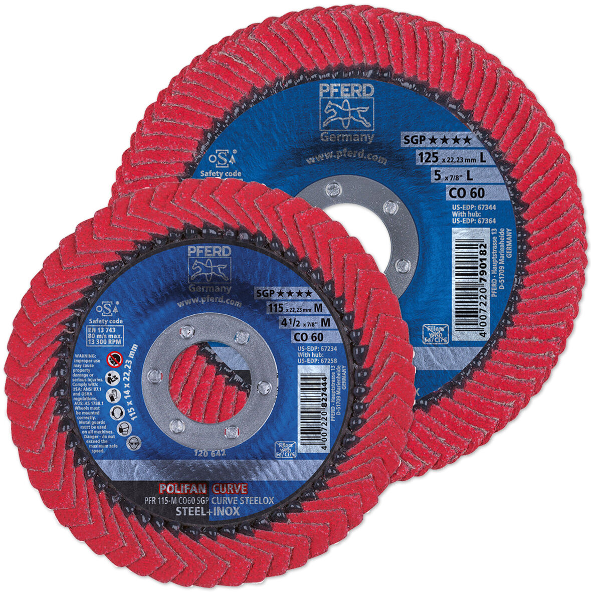 POLIFAN Flap Disc SGP Ceramic SGP-CURVE - STEEL / INOX - Pferd