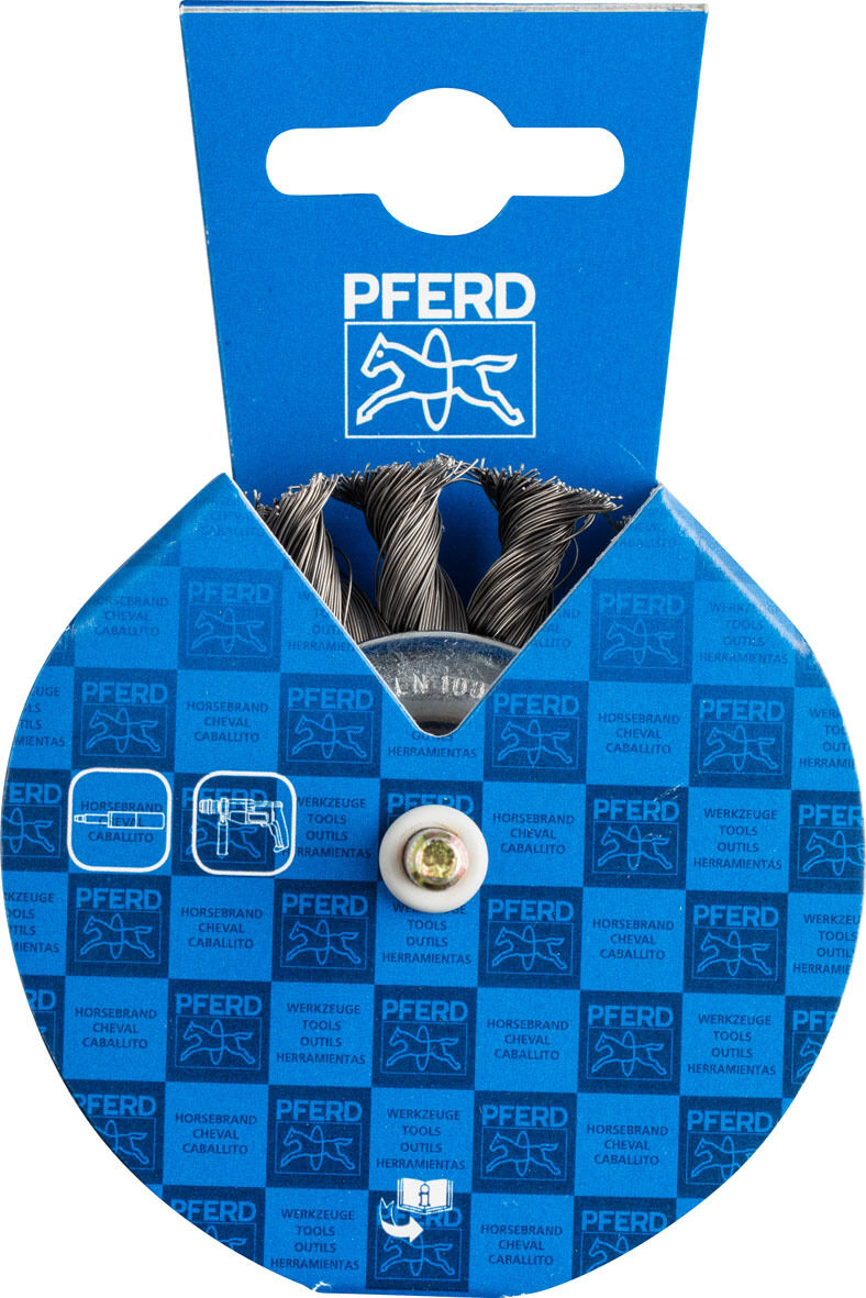 Wheel Brushes 6mm Shaft Mounted RBG - Twist Knot - Pferd